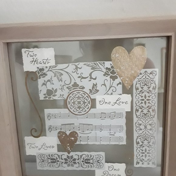 Art | Vintage Glass Plaque In Solid Plastic Frame With Images In Praise ...